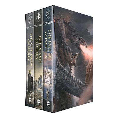 英文原版 The Great Tales of Middle-Earth 中土世界的伟大传说 三册精装珍藏版 胡林的儿女 英文版 进口英语原版书籍