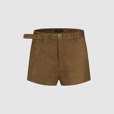 UR国内代购2026春季女装琥珀流光风复古腰带超短款短裤UWH660002