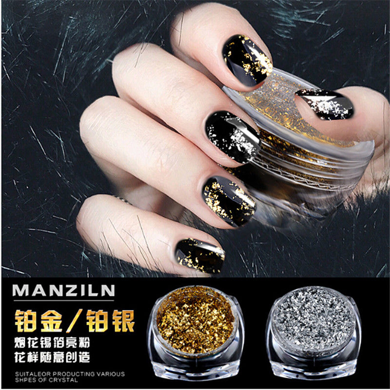 高级感美甲百搭金箔粉金箔丝饰品金箔纸碎片超亮网红指甲装饰贴片