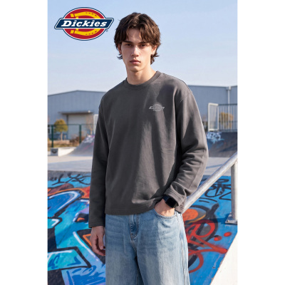 Dickies 26秋冬新款男士圆领卫衣宽松长袖套头上衣 D363MWY30