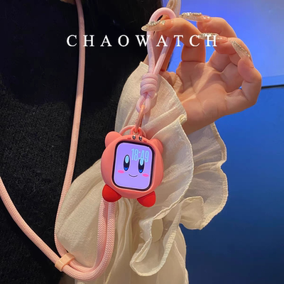 星之卡比挂绳式适用于苹果手表s11保护壳iwatchs987s10代se软套女