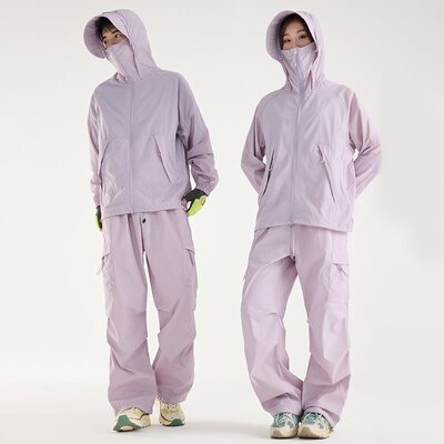 9618套装 主推夏季情侣款套装带帽防晒衣超薄透气轻薄款户外防晒