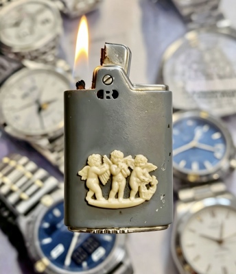 【天使贴章】美国Ronson朗森凯旋系列Capri天使古董煤油打火机