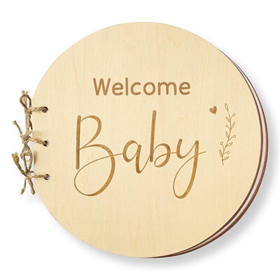 欢迎宝宝记录留言簿祝福册baby