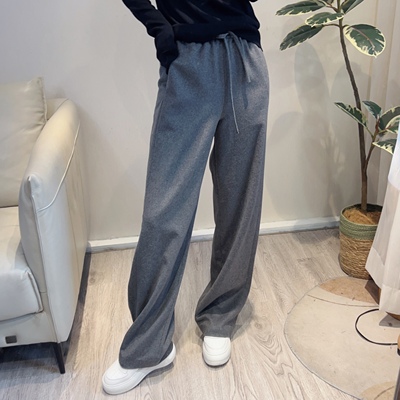 高腰百搭随意长裤羊毛羊绒