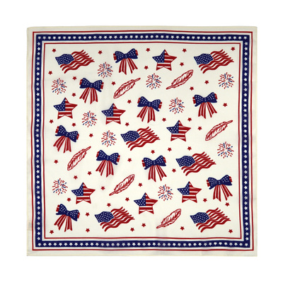 滚烫时光纯棉复古牛仔方巾系脖棉麻头巾领巾头饰Vintage发饰