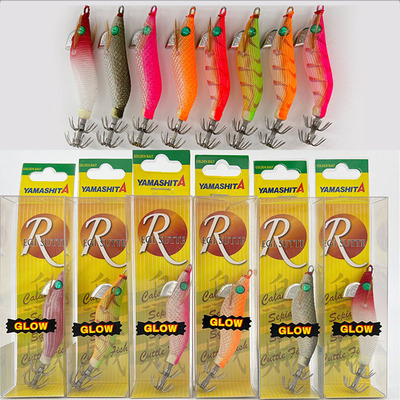 日本进口YAMASHITA吹筒神器夜光小木虾鱿鱼钩海钓船钓火箭墨鱼饵
