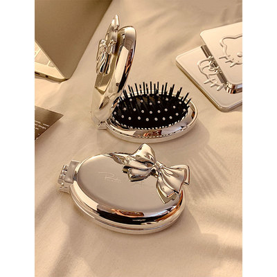 折叠小梳子镜子一体女便携随身