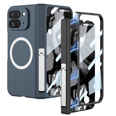 适用GooglePixel9ProFold 手机壳谷歌9profold折叠屏全包磁吸无线充跨境保护套磁吸壳膜一体中轴全包保护套