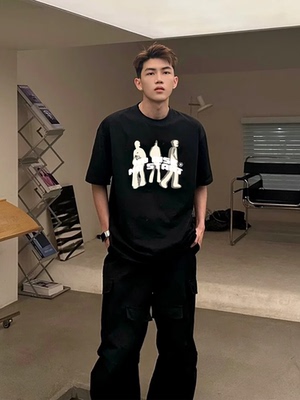 STA国潮美式短袖T恤男女