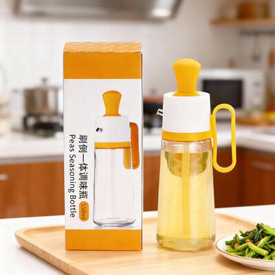 厂家直销璃厨房用品油壶倒一体玻调87412料醋多功壶能刷透明调味