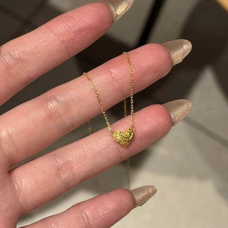 碎冰爱心项链女轻奢小众ins气质高级感吊坠百搭锁骨链送女友礼物