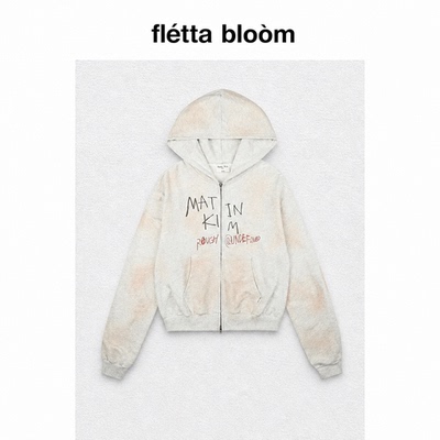 ●fletta bloom韩国外套宁艺卓同款MK字母连帽卫衣开衫男女上衣