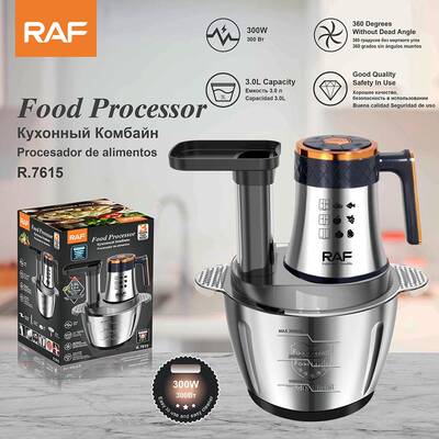 欧规 绞肉机可调温电动六合一多功能料理不锈钢 R7615碎肉机3.0L