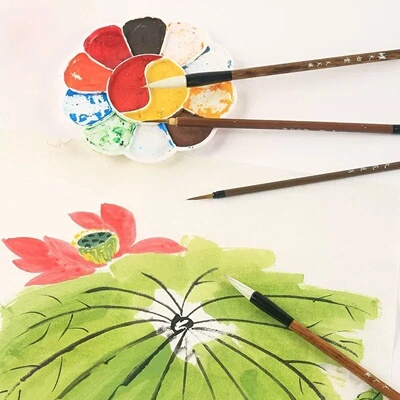 6/9/12/16Pcs Chinese Calligraphy Brushes Set with Roll-up B