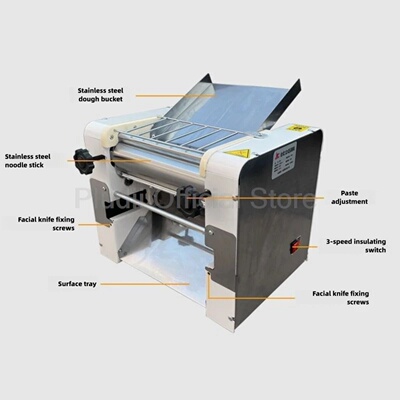 Electric Dough Press Commercial 2200W Stainless Steel Auto