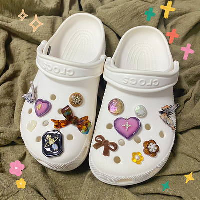 适配土星蝴蝶结爱心洞洞鞋US8ACC