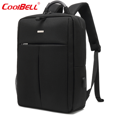 CoolBell电脑双肩背包15.6寸商务学生休闲背包高端礼品电脑背包黑