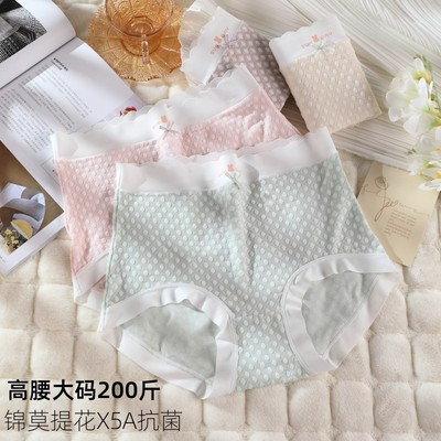 女士莫代尔高腰内裤抗菌裆大码