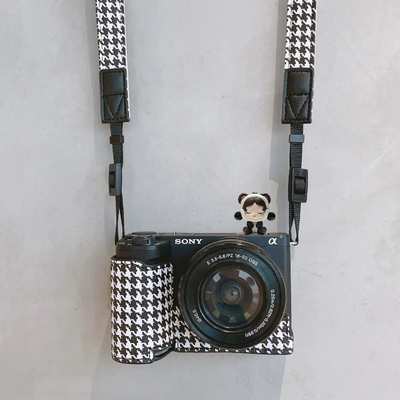 新款千鸟格相机保护套相机包