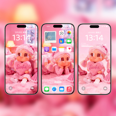 芭比粉哭娃4K动态手机锁屏壁纸