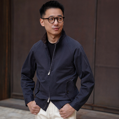 CM那不勒斯皇后藏青色棉混纺防泼溅G9大挂面哈灵顿夹克244