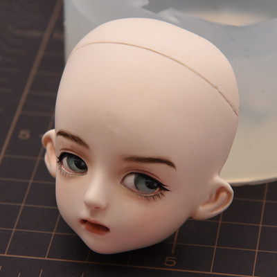 超轻粘土脸模翻糖硅胶模具 手办脸部石塑粘土脸模BJD娃娃人脸模