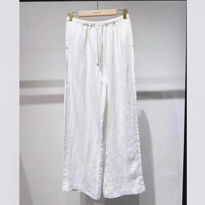 曼娅奴商场专柜2025年夏装裤子亚麻直筒裤MP22BC007