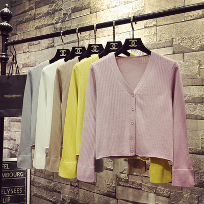 春夏季韩版冰丝短款防晒衣针织衫