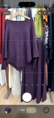 现货实拍2025春季新款韩版宽松休闲百搭圆领针织衫+披肩女两件套