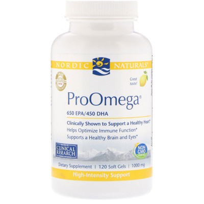 美国Nordic Naturals ProOmega超级鱼油1000mg 柠檬味120/180