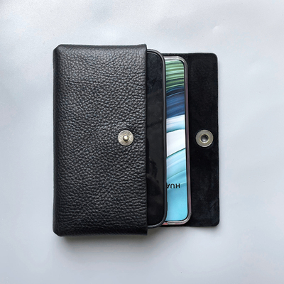 牛皮双机真皮保护套两个手机包