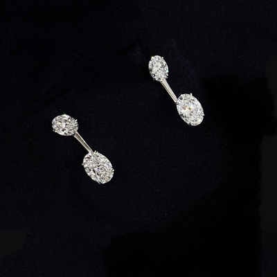 CHESNOW小众高级感钻石耳环后挂