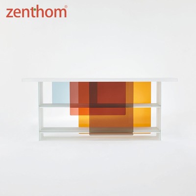 zenthom/GLAS ITALIA Layers彩色超轻玻璃餐边柜书柜橱柜