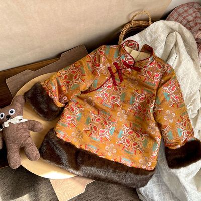 儿童新中式旗袍套装儿童拜年服