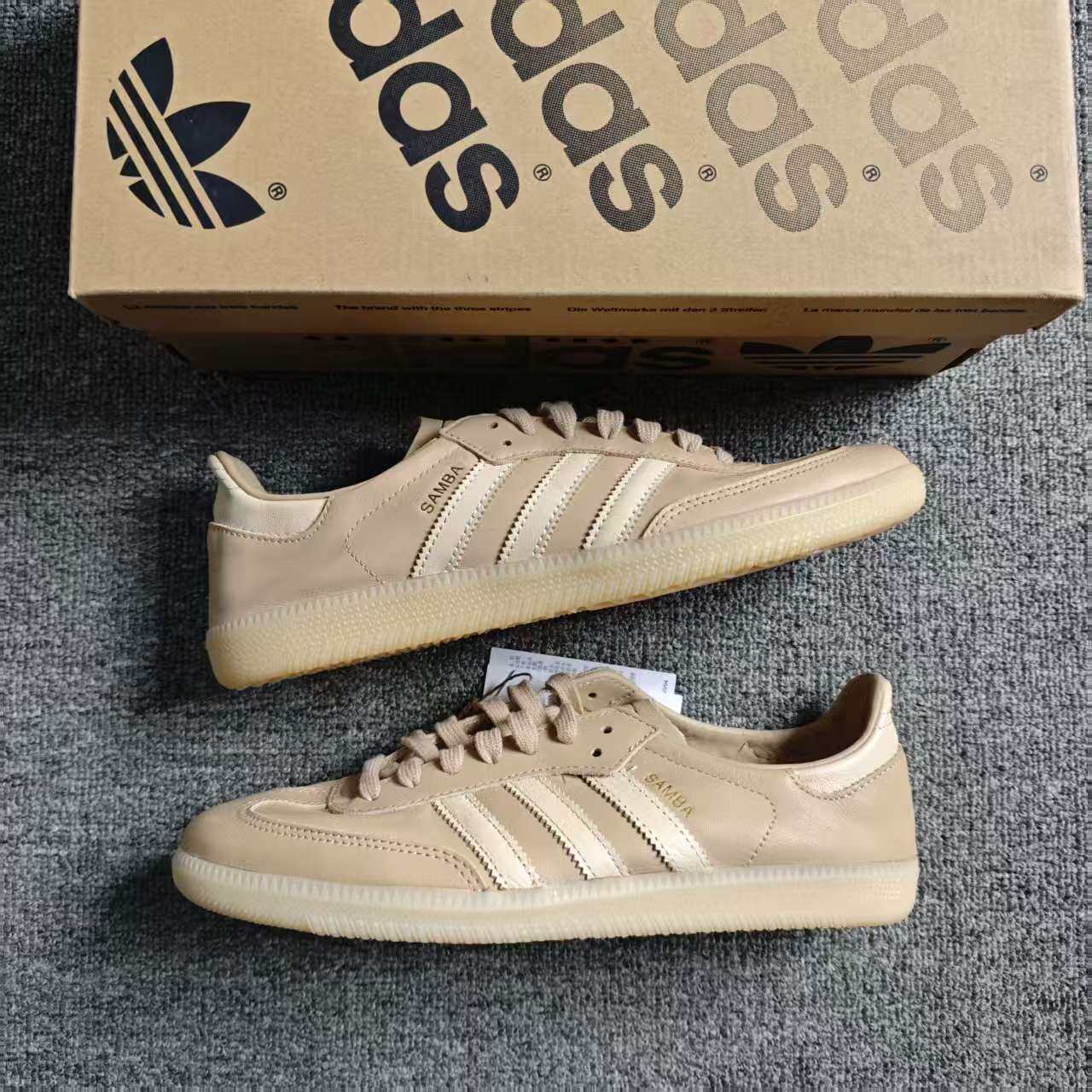 ADIDAS阿迪达斯三叶草男女SAMBA DECON头层牛皮休闲T头鞋 IH5382