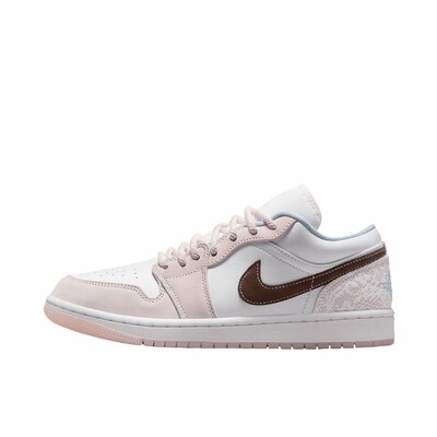 Jordan Air Jordan 1 低帮 复古篮球鞋 女款 白粉色IB8859-101