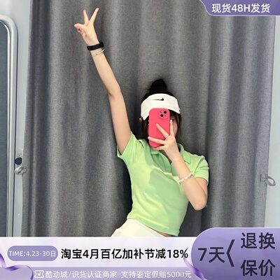 Nike女子纯色运动套头短袖POLO衫