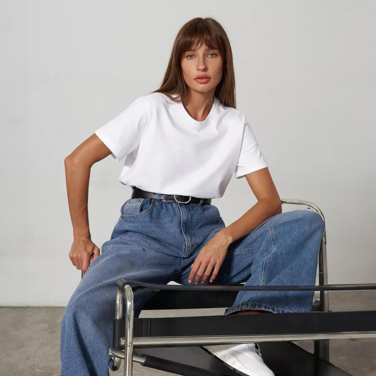 欧美2024时尚休闲通勤百搭T恤 Fashion casual versatile T-shirt