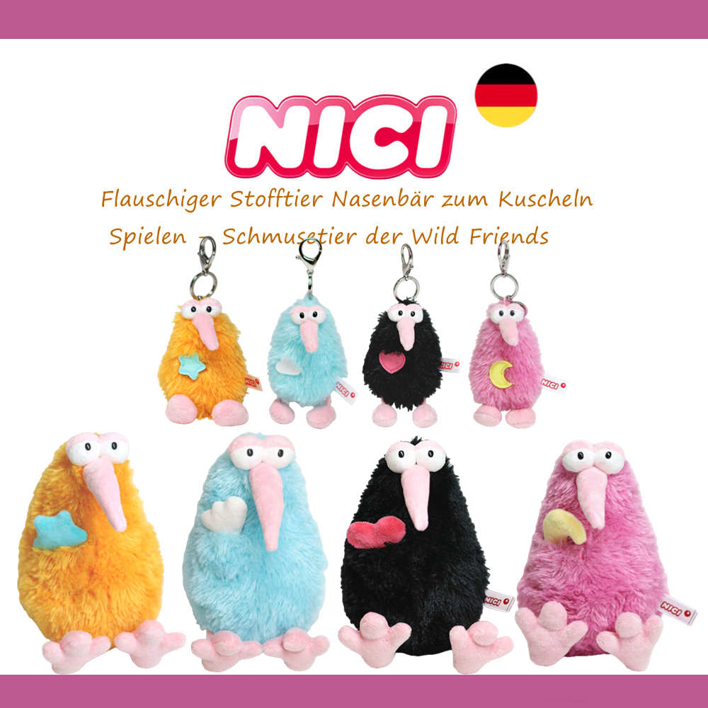 德国NICI专柜正品缤纷奇异鸟公仔几维鸟kiwi玩偶毛绒玩具创意搞怪