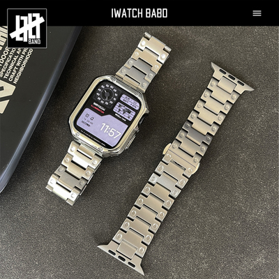 [高端]适用于苹果手表11AP金属表带applewatch89保护壳套金属腕带