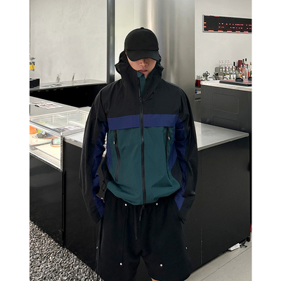 连帽防水工装夹克外套男士