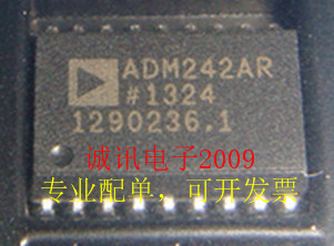全新ADM242ARZ CMOS RS-232 200kBPS收发器芯片具有2个驱动器 SOP