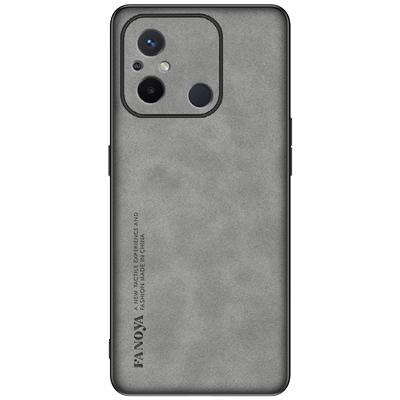 红米12c羊巴皮复古手机壳轻奢