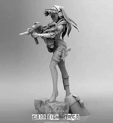 1/24(75mm) 虎鲸美女射手树脂兵人 T75025