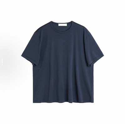 自主SS25洗水蓝磨毛宽松T恤