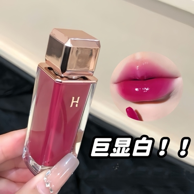 韩国hear冰透水光镜面唇釉不掉色口红显白持久伪素颜唇蜜不易沾杯