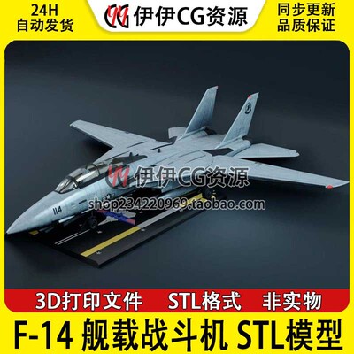 【3d打印文件】F-14 Tomcat雄猫舰载战斗机 分件 stl图纸文件素材