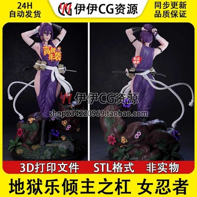 地狱乐倾主之杠 女忍者+NSFW 多体版 3D手办打印模型stl文件