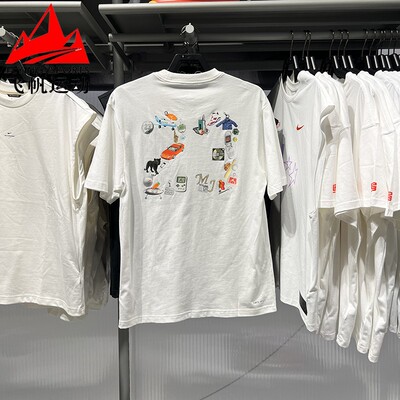 Nike耐克男装2026夏百搭纯棉透气印花休闲运动短袖T恤 IR6309-100